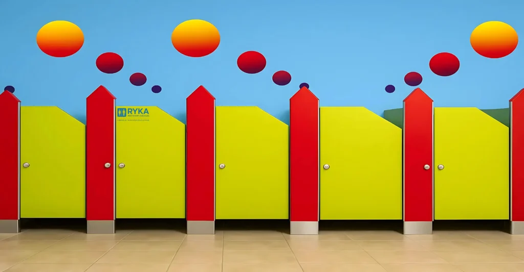 Kids Restroom Partitions by Team Interior Solutions